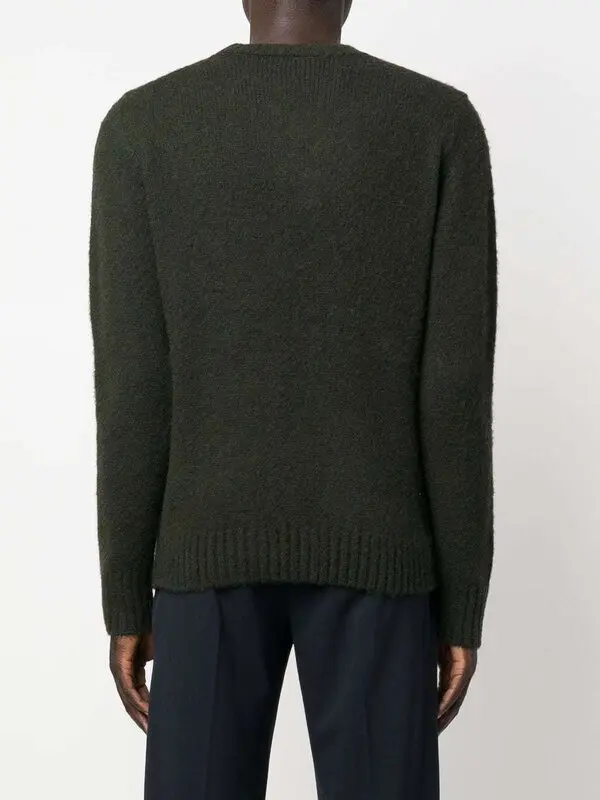 Aspesi Crew Neck Wool Jumper - Black
