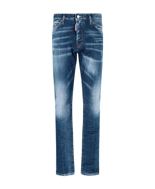 Dsquared2 Distressed Straight-leg Jeans - Blue