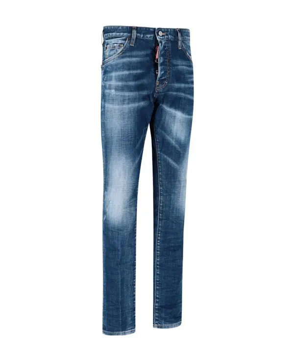 Dsquared2 Distressed Straight-leg Jeans - Blue