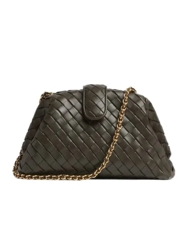 Bottega Veneta Teen Lauren 1980 With Chain Bag - Khaki