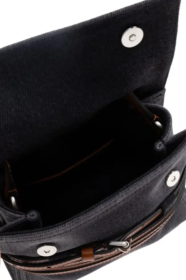 Moschino Tie Me Belted Mini Top Handle Bag - Black