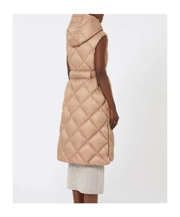 Max Mara Gilet With Hood And Belt