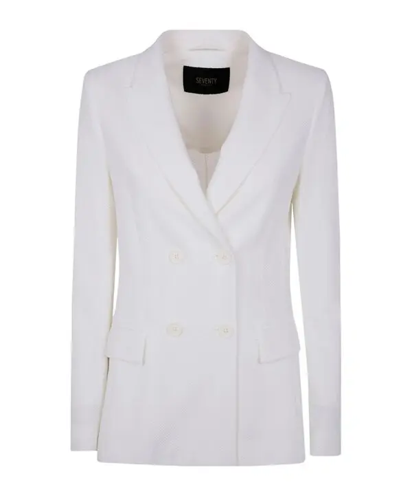 Seventy Double-breasted Blazer - White