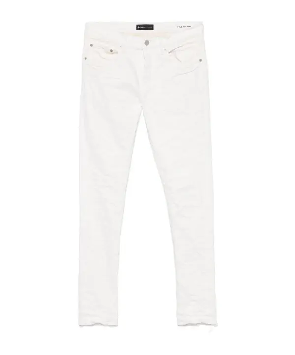 PURPLE BRAND Belt-loop Jeans - White