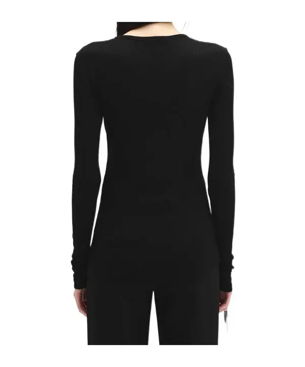 ANN DEMEULEMEESTER Fiene Long Sleeve Ribbed Top