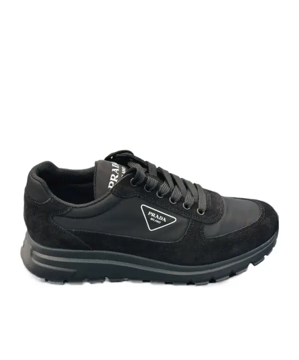 Prada Round-toe Lace-up Sneakers