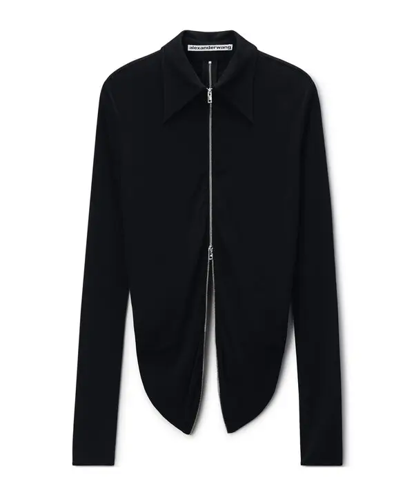 Alexander Wang Draped Zipped Shirt