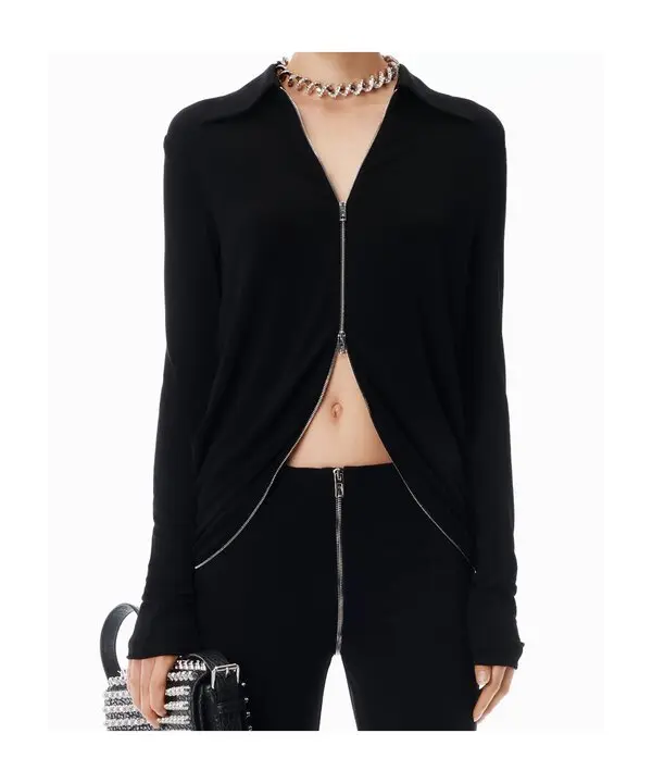 Alexander Wang Draped Zipped Shirt