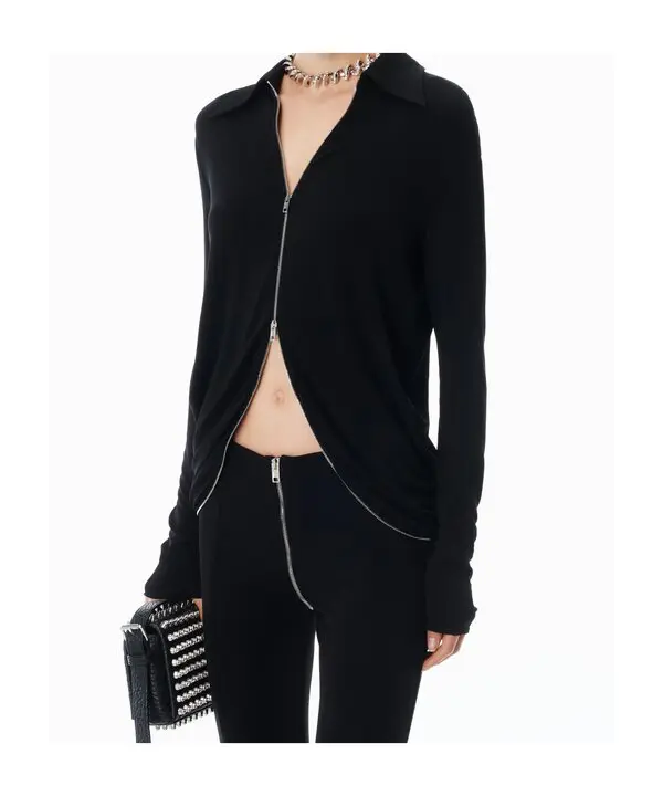 Alexander Wang Draped Zipped Shirt
