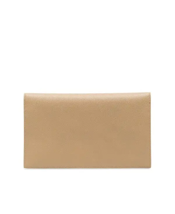 Saint Laurent Uptown Logo Plaque Foldover Clutch Bag