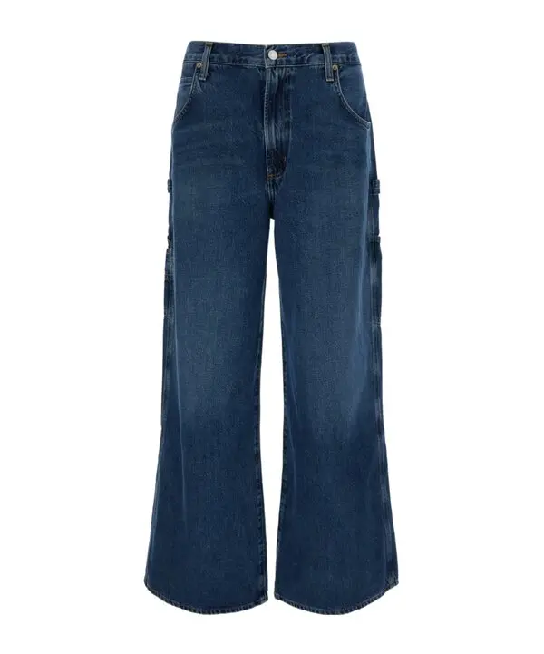 AGOLDE High Waist Wide Leg Denim Trousers - Blue