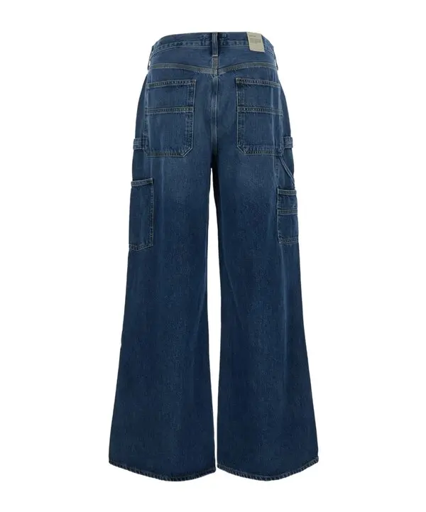 AGOLDE High Waist Wide Leg Denim Trousers - Blue