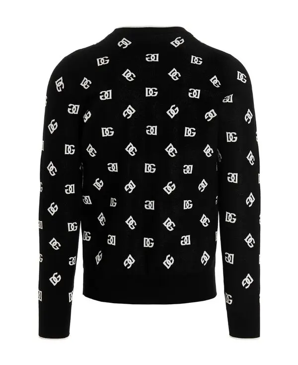 Dolce & Gabbana Dg Intarsia Knit Crewneck Sweater