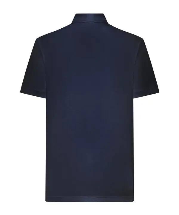 Giorgio Armani Lapel Polo Shirt - Black