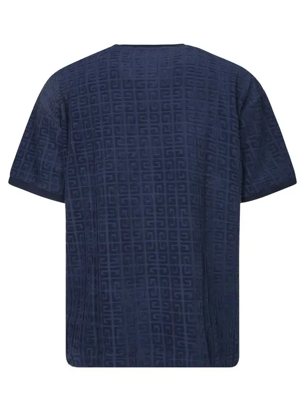 Givenchy 4g Motif Towelling T-shirt - Navy Blue