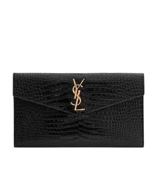 Saint Laurent Uptown Logo Clutch Bag - Black