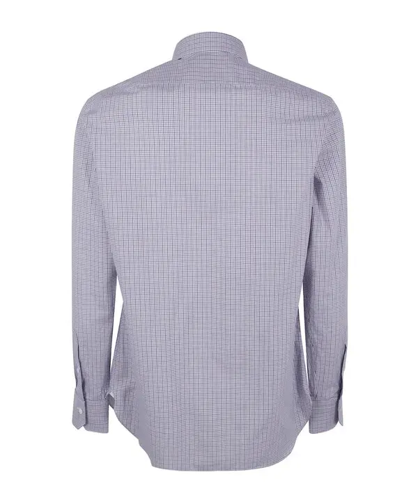 Zegna Checked Buttoned Shirt - Gray
