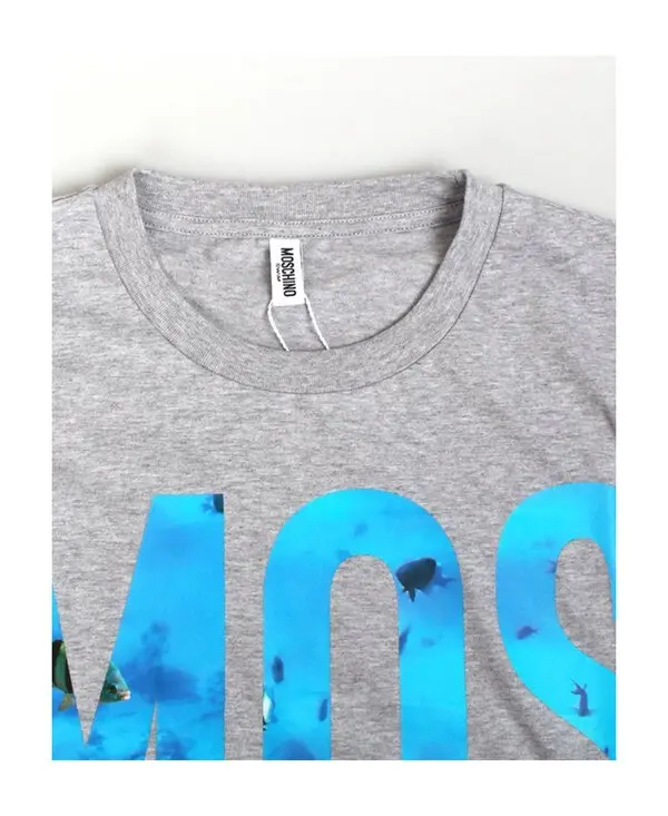 Moschino Ocean Printed Short-sleeved T-shirt