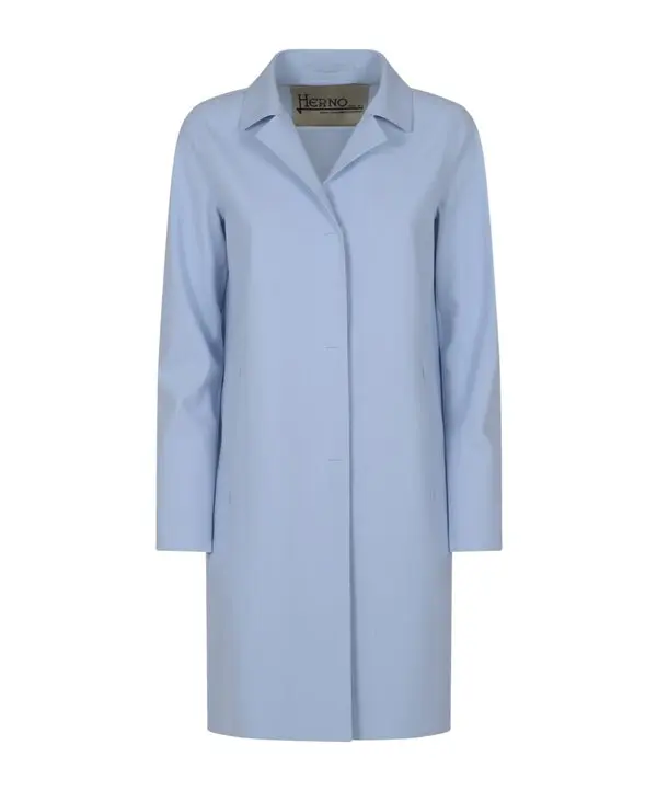 Herno Single-breasted Long-sleeved Coat - Blue