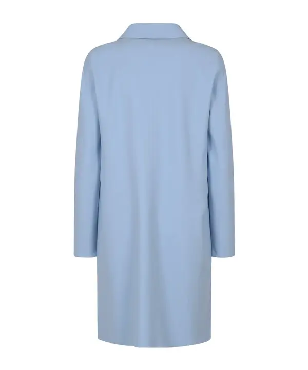 Herno Single-breasted Long-sleeved Coat - Blue