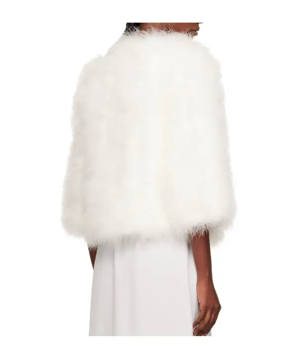 YVES SALOMON Feather Jacket - White