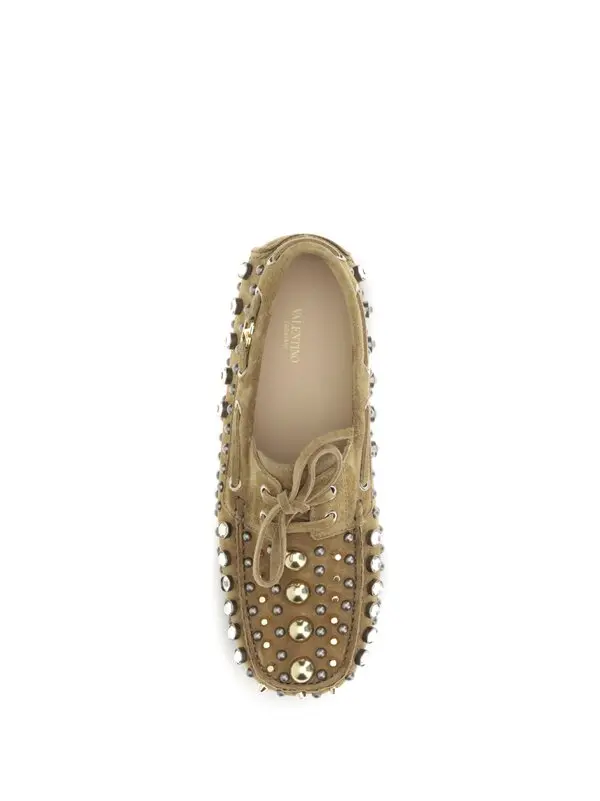 Valentino Garavani Crystal-embellished Loafers
