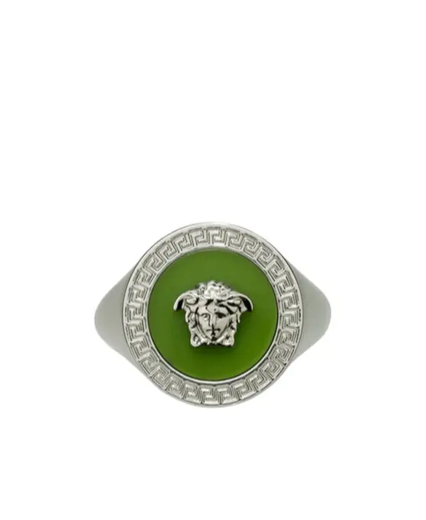 Versace La Medusa Greca Ring - Gray