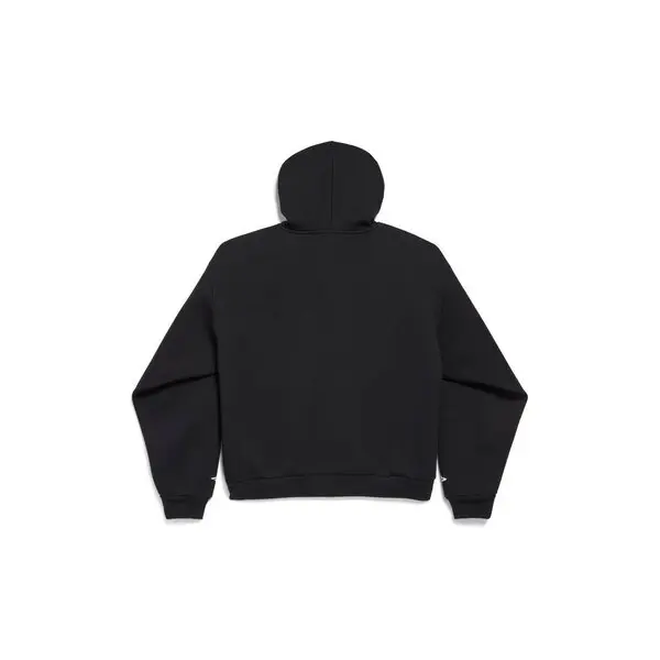 Balenciaga 3b Sports Icon Zip-up Hoodie - Black