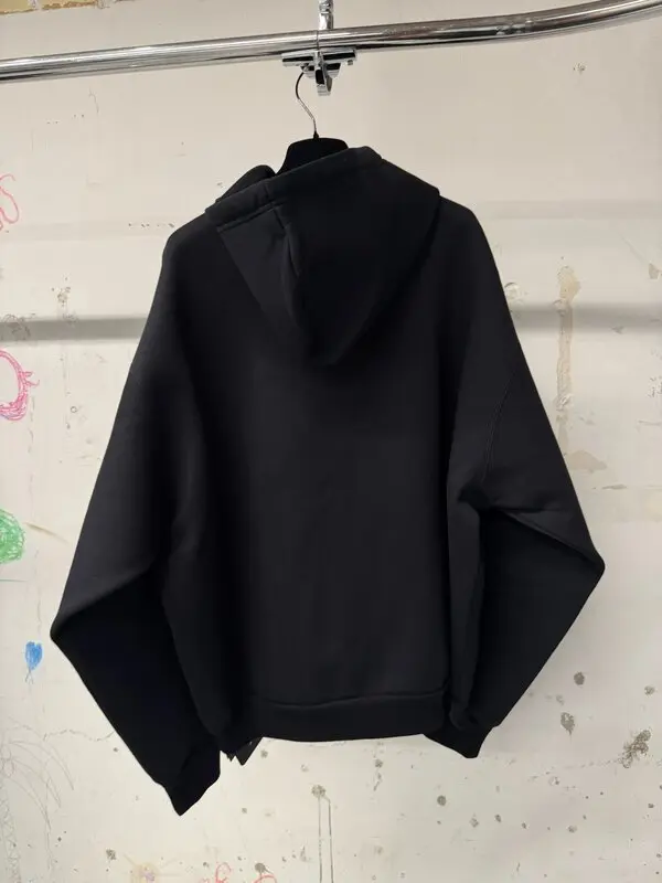Balenciaga 3b Sports Icon Zip-up Hoodie - Black