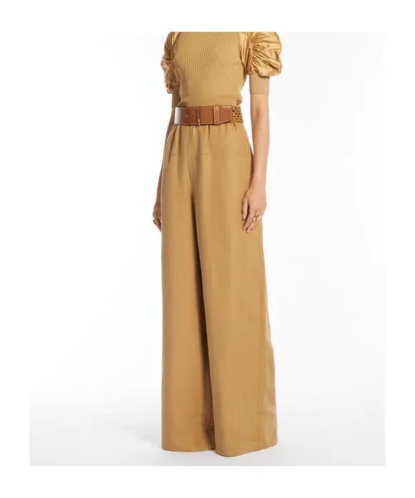 Max Mara Onore Wide-leg Pants - Caramel Color
