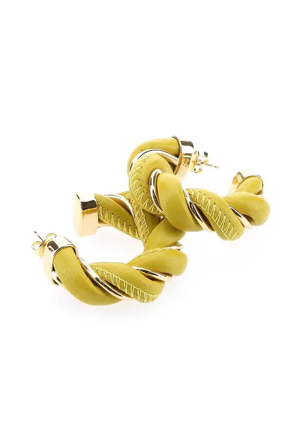 Bottega Veneta Interwoven Hoop Earrings