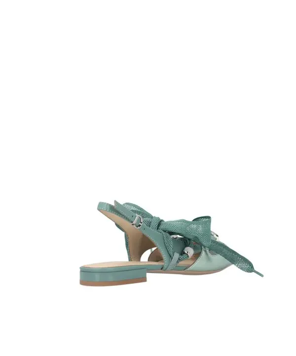 Pinko Bow Pointed Toe Slingback Pumps - Green
