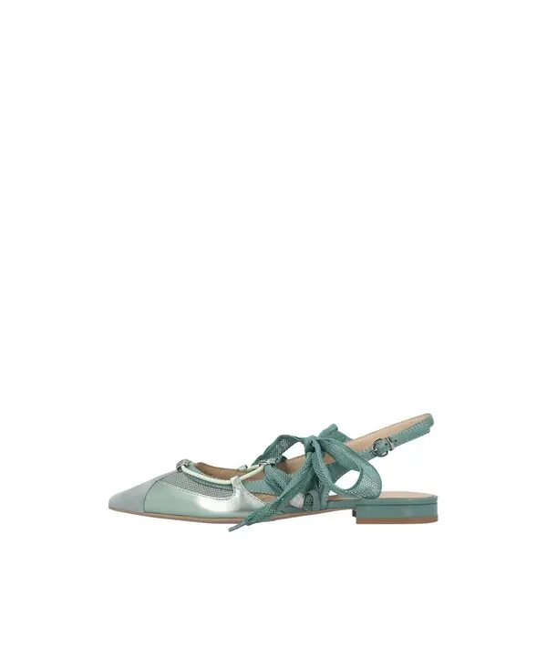 Pinko Bow Pointed Toe Slingback Pumps - Green