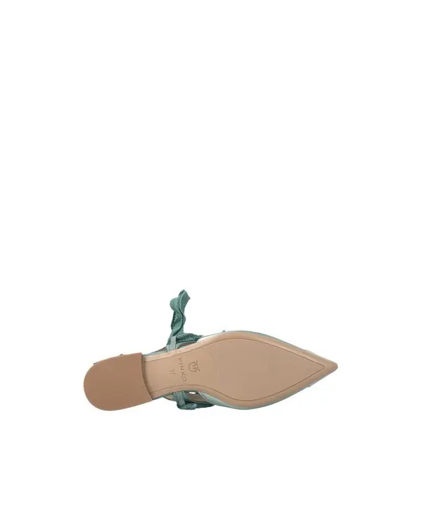 Pinko Bow Pointed Toe Slingback Pumps - Green