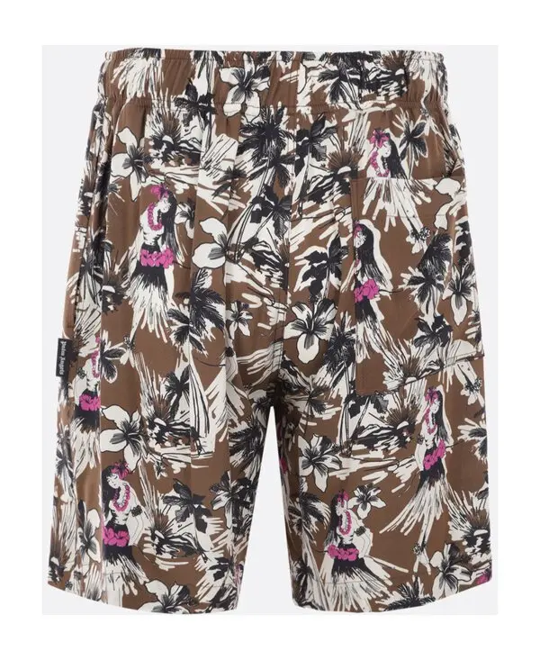 Palm Angels Hula Printed Drawstring Shorts - Multicolor