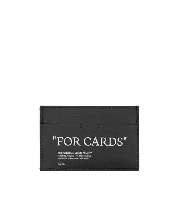Off-White Quote Leather Cardholder - Black