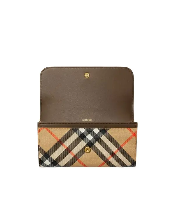 Burberry Checked Foldover-top Wallet