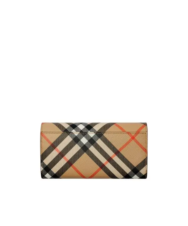 Burberry Checked Foldover-top Wallet