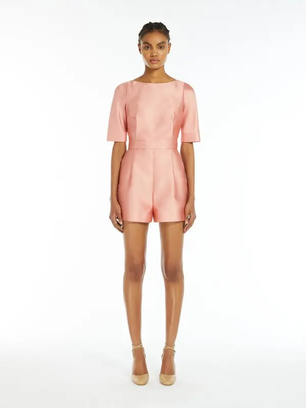 Max Mara Boat Neck Open-back Playsuit