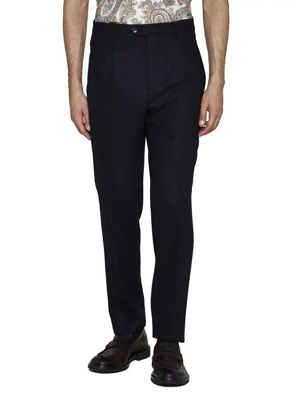 Etro Box-pleated Tailored Chinos