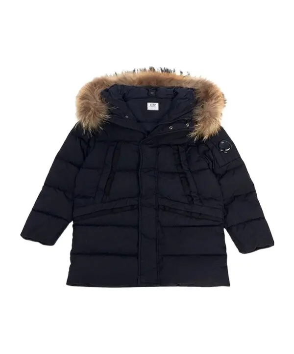 C.P. COMPANY Fur-trimmed Hooded Down Jacket