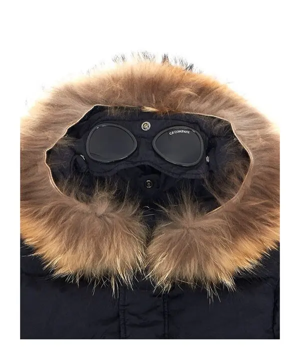 C.P. COMPANY Fur-trimmed Hooded Down Jacket