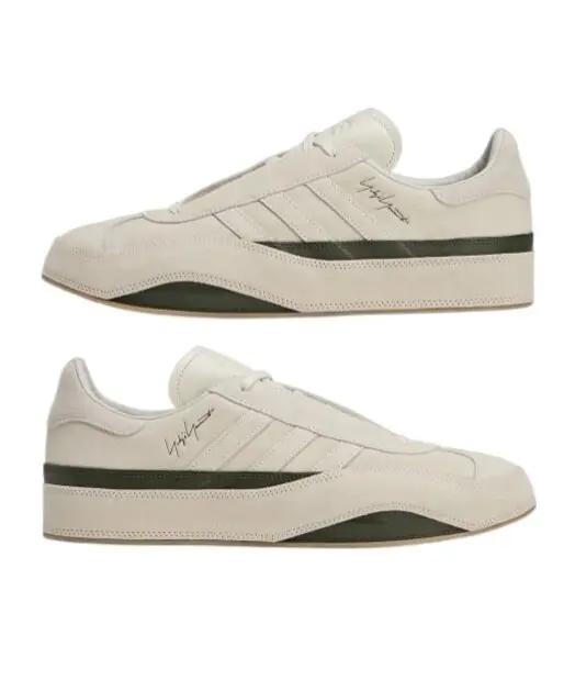Y3 Gazelle Lace-up Sneakers - Opal White/gray White/khaki