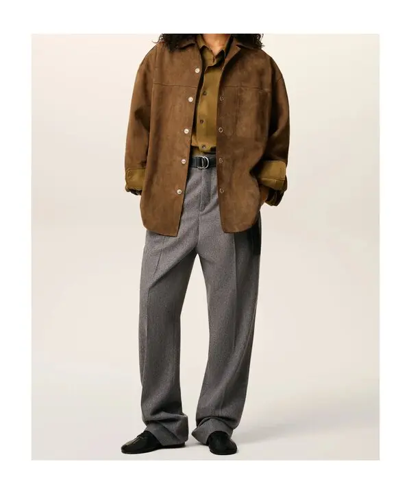 Ami Embossed De Cour Shirt Jacket - Hazelnut Color