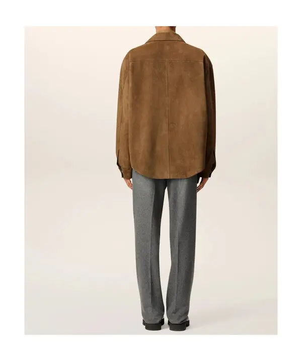 Ami Embossed De Cour Shirt Jacket - Hazelnut Color