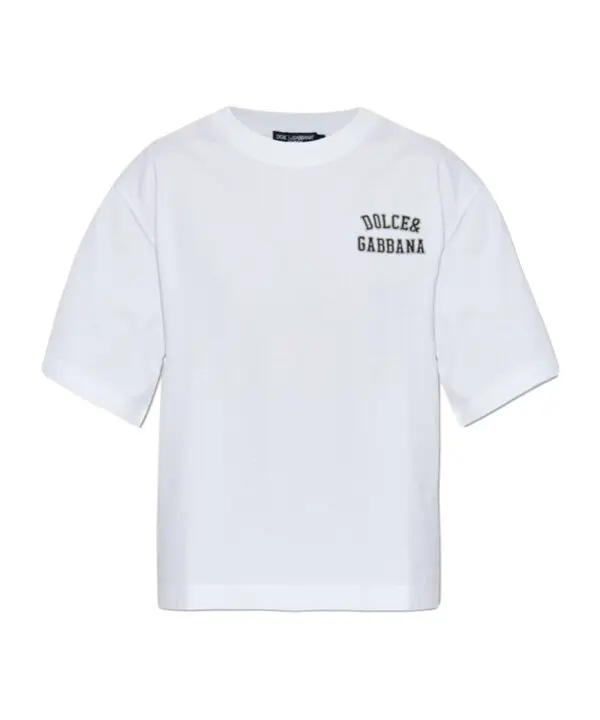 Dolce & Gabbana Logo Embroidered Crewneck T-shirt