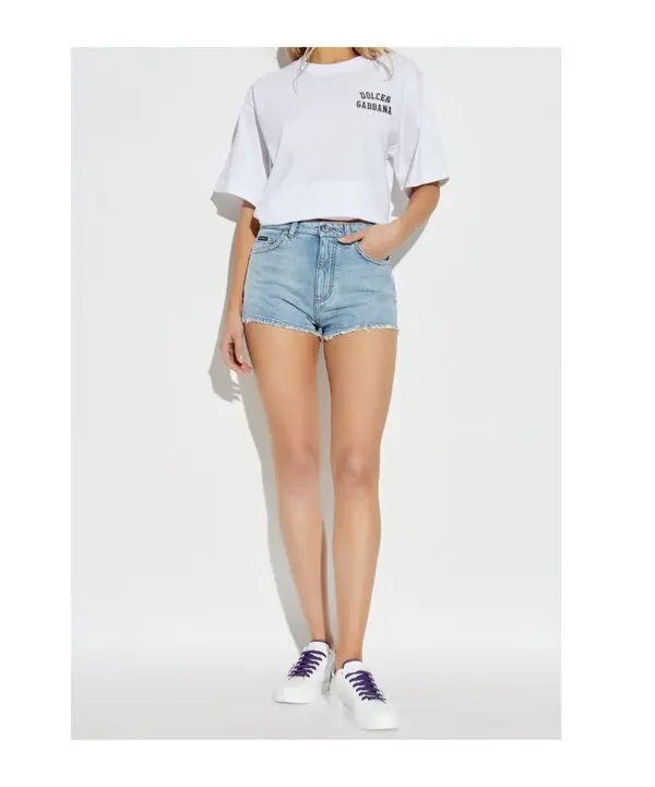 Dolce & Gabbana Logo Embroidered Crewneck T-shirt
