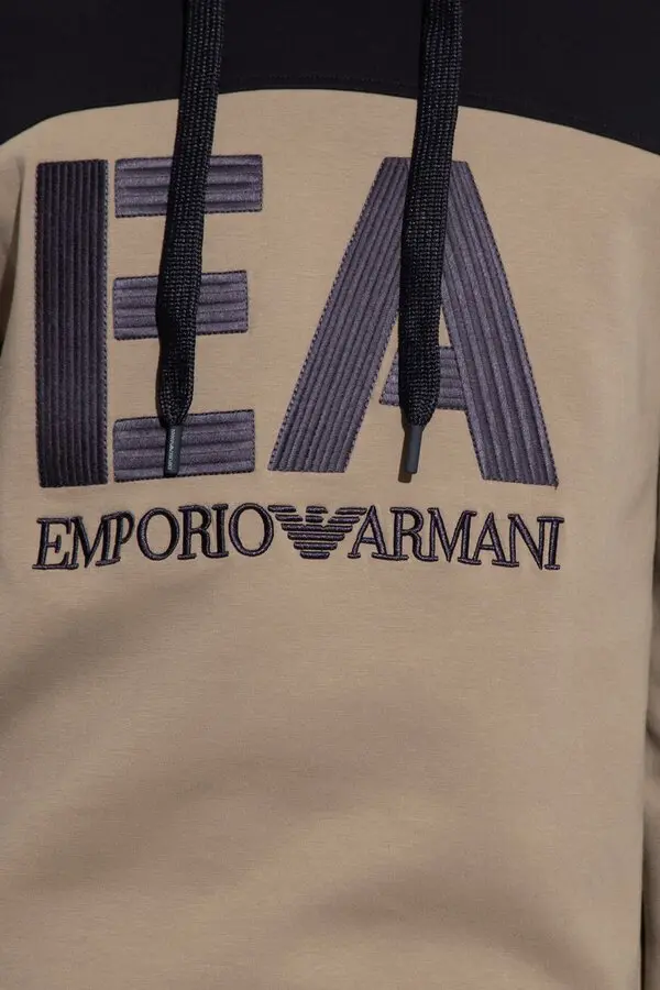 Emporio Armani Colour-block Logo Hoodie