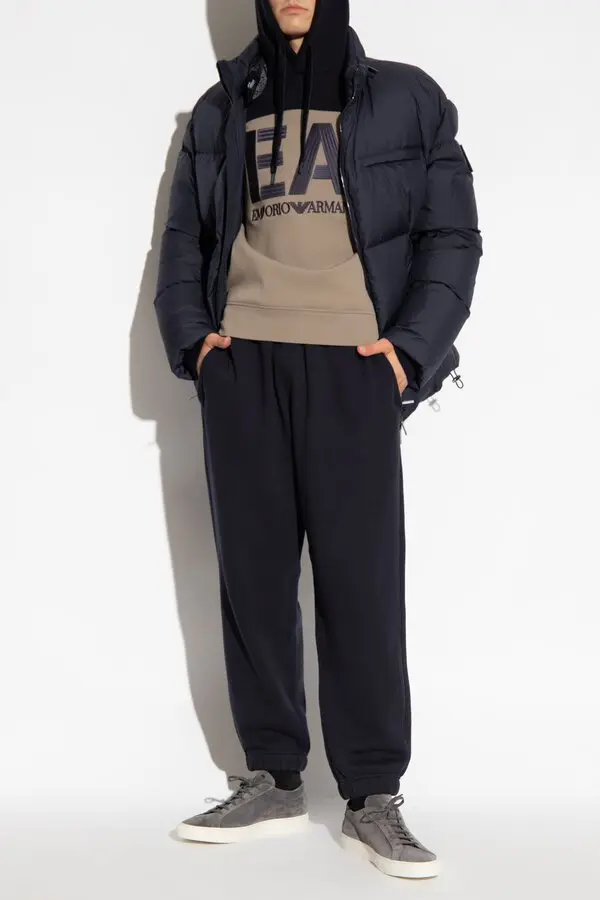 Emporio Armani Colour-block Logo Hoodie