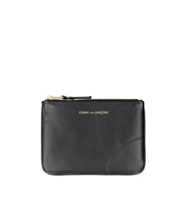 Comme Des Garçons Comme Des Garons Wallet Logo Printed Zipped Cardholder - Black